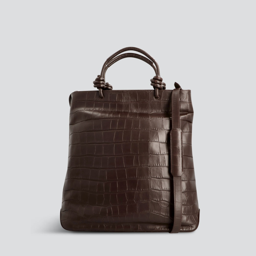 Loop - soft croco espresso – Kaai Bags | North America
